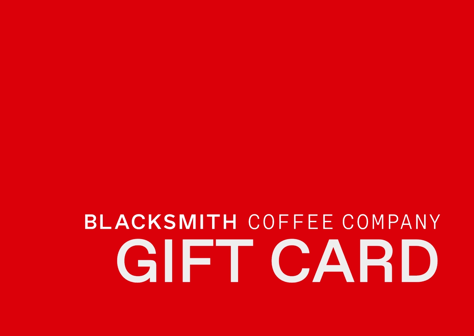 Blacksmith Coffee Company Gift Card: Instant Delivery via Email